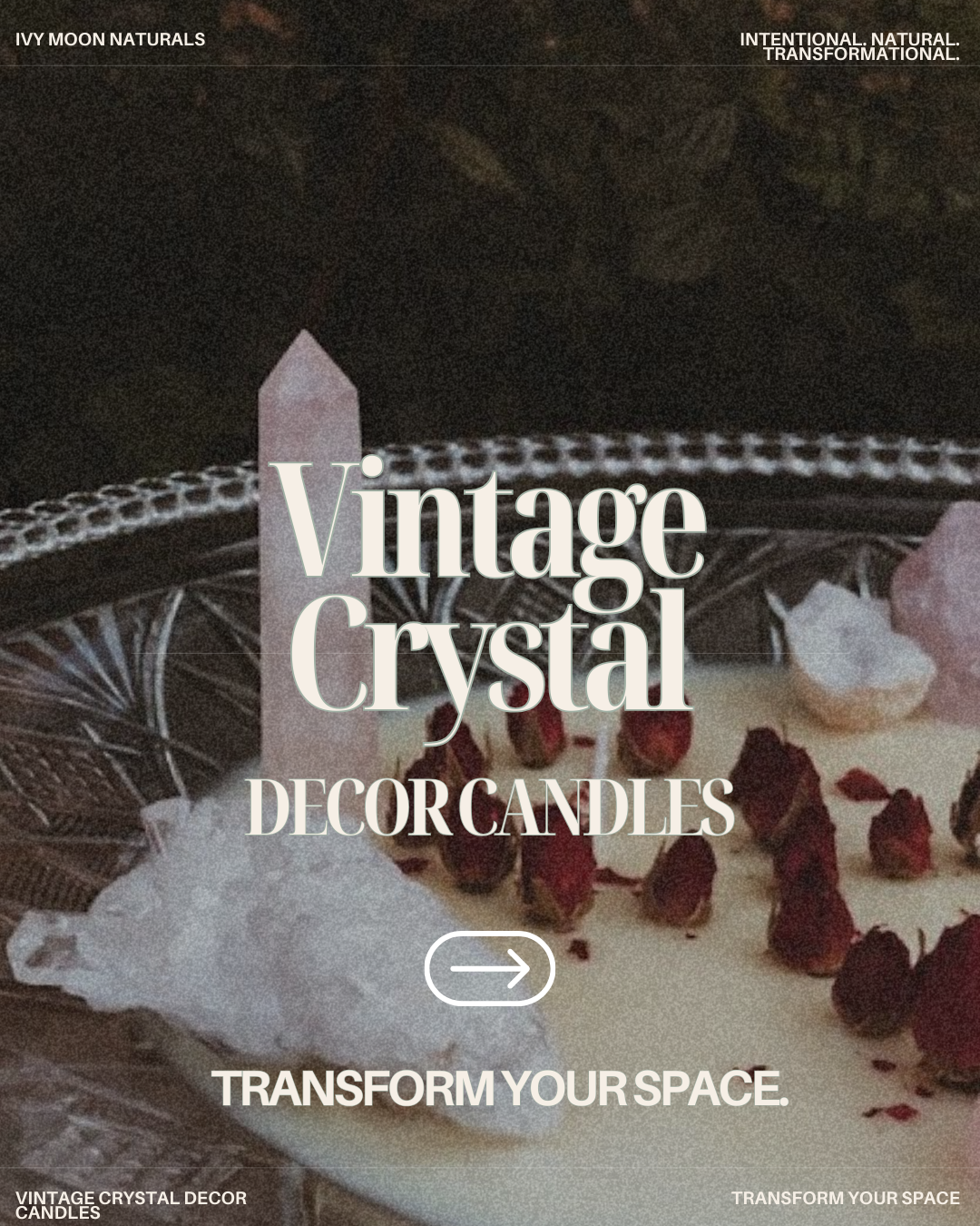 Vintage Crystal Decor Candles – Ivy Moon Naturals